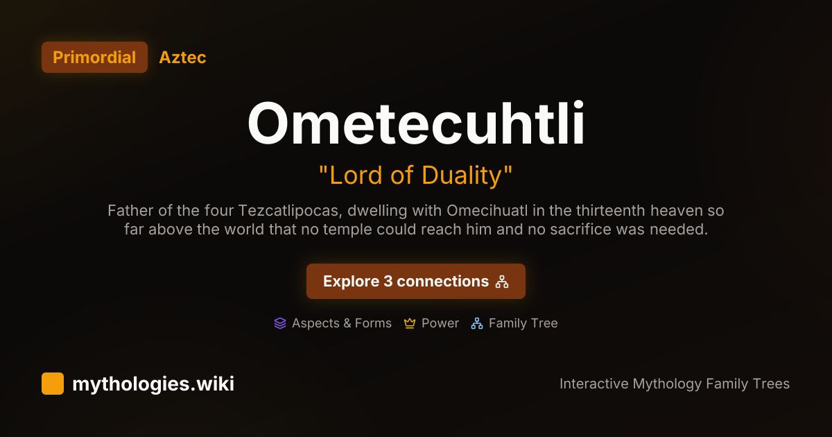 Ometecuhtli - Lord of Duality - Aztec | Mythologies.wiki