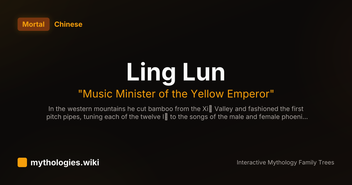 Ling Lun - Music Minister of the Yellow Emperor - Chinese