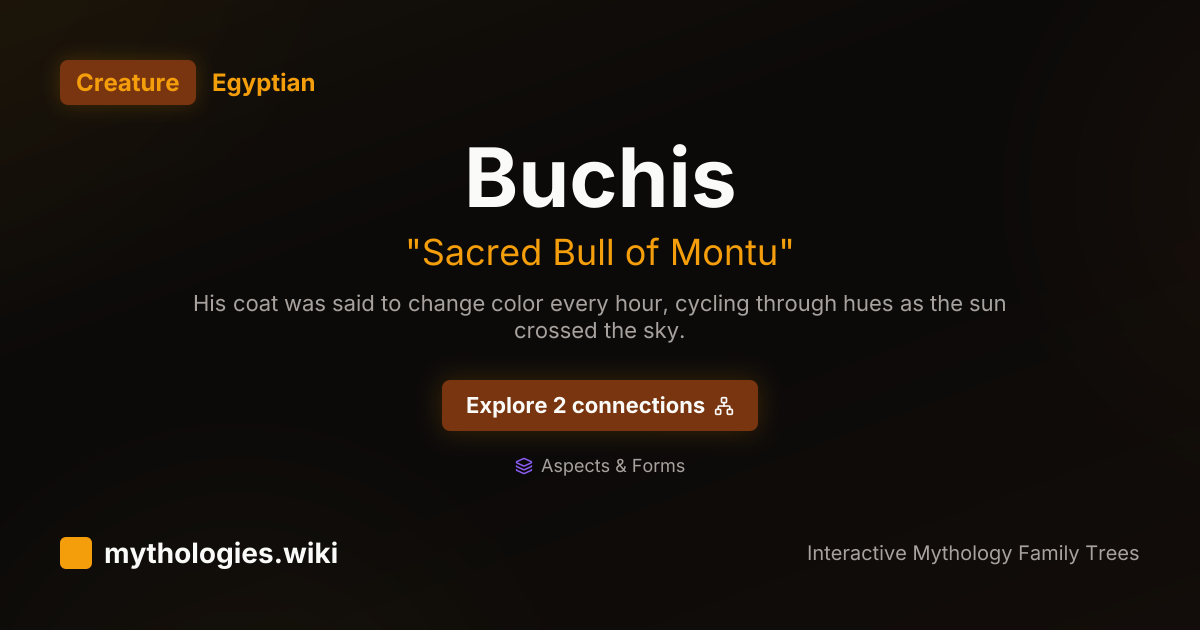 Buchis - Sacred Bull of Montu - Egyptian | Mythologies.wiki