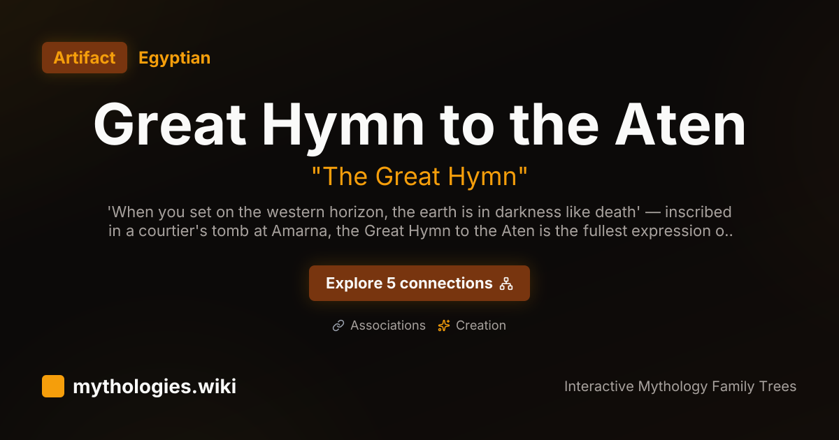 Great Hymn to the Aten - The Great Hymn - Egyptian