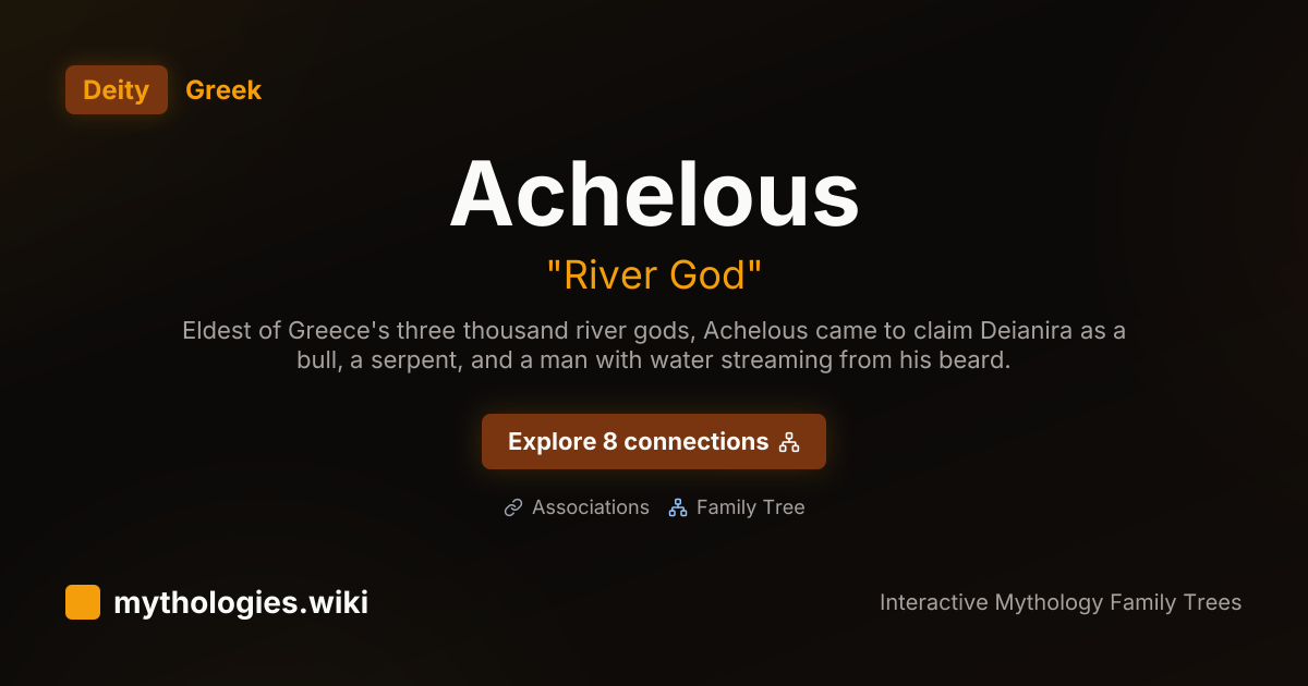 Achelous - River God - Greek | Mythologies.wiki