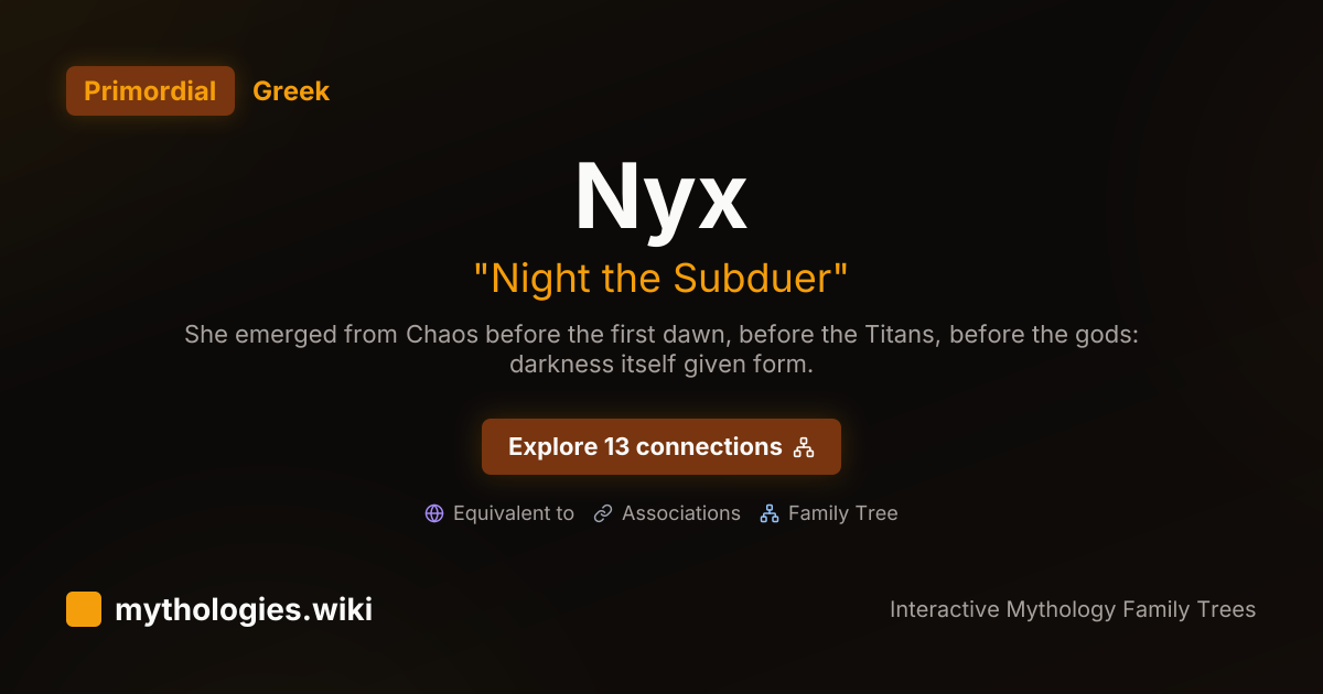 Nyx - Night the Subduer - Greek | Mythologies.wiki