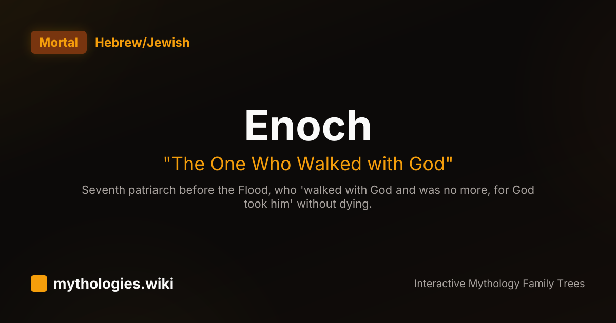 Enoch - The One Who Walked with God - Hebrew/Jewish