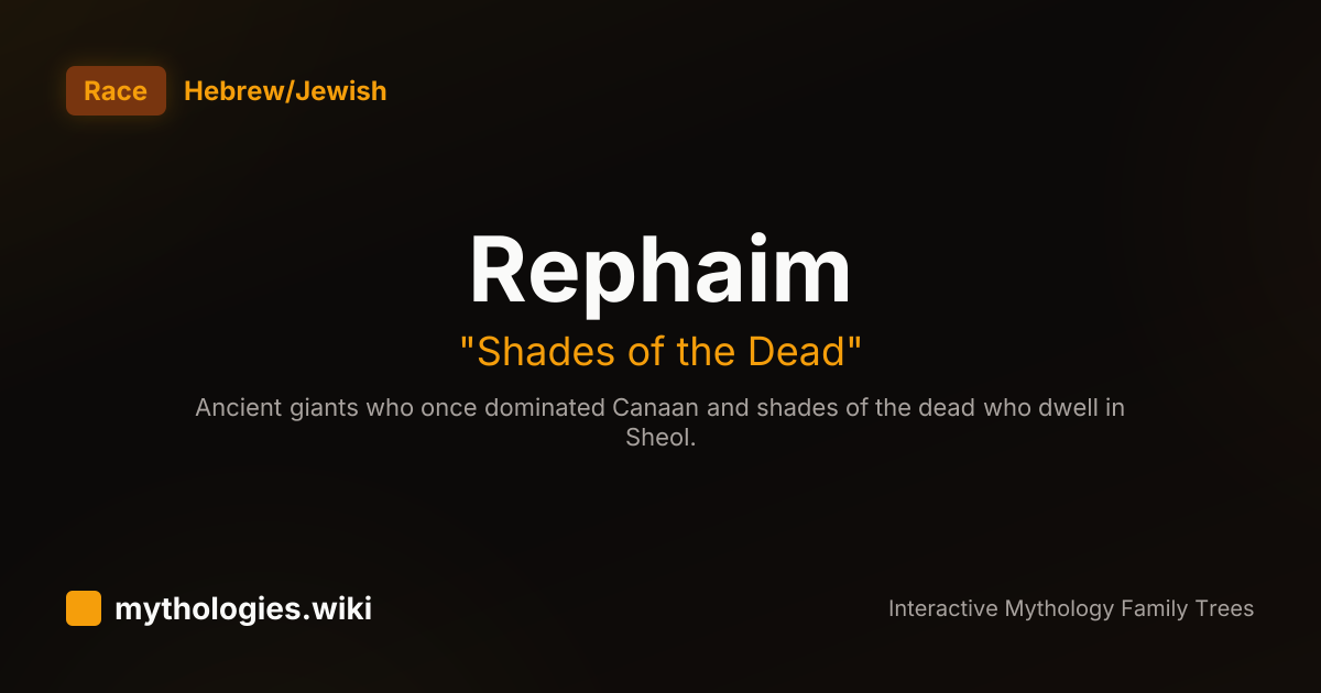 Rephaim - Shades of the Dead - Hebrew/Jewish