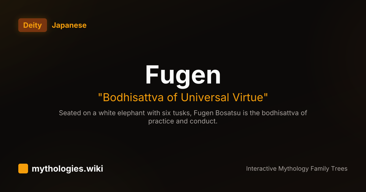 Fugen Bodhisattva Of Universal Virtue Japanese