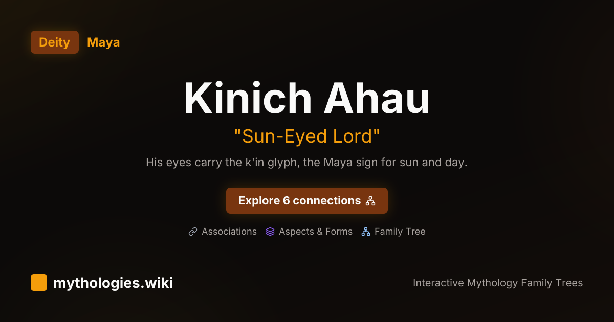Kinich Ahau - Sun-Eyed Lord - Maya | Mythologies.wiki