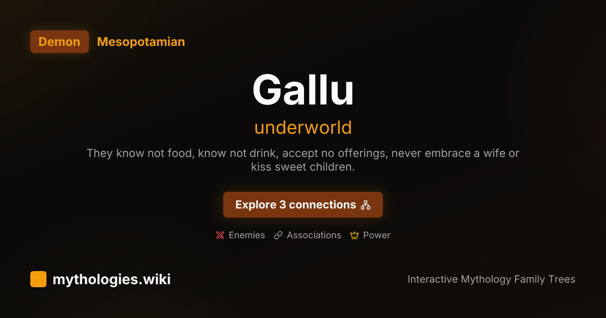 Gallu - Mesopotamian Demon of Underworld | Mythologies.wiki