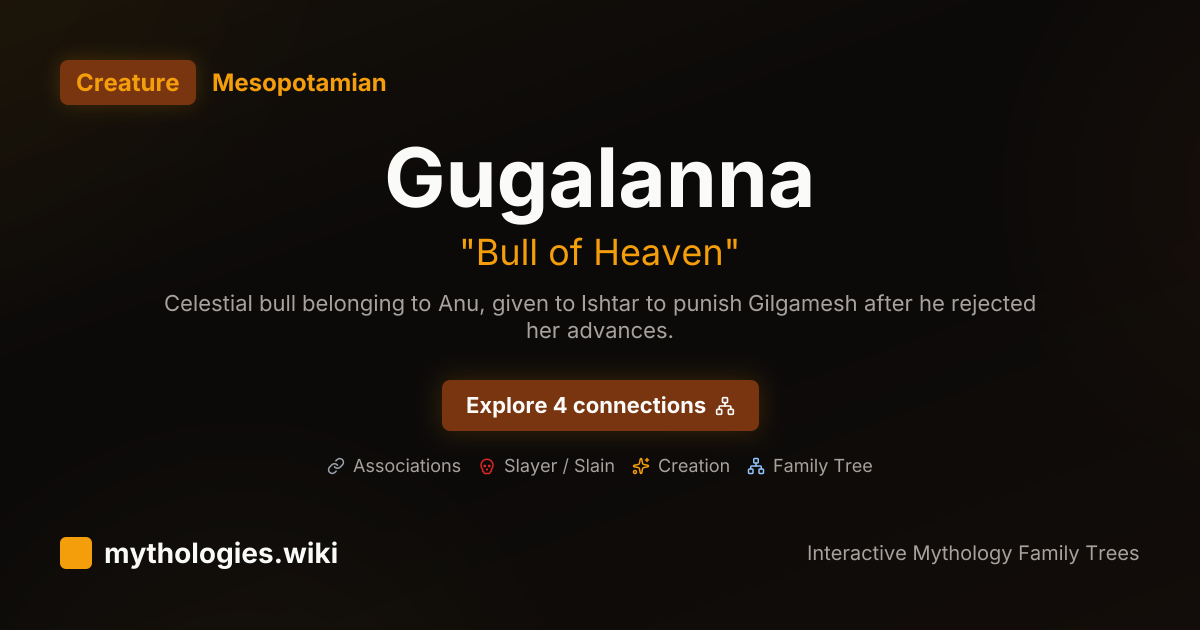 Gugalanna - Bull of Heaven - Mesopotamian | Mythologies.wiki