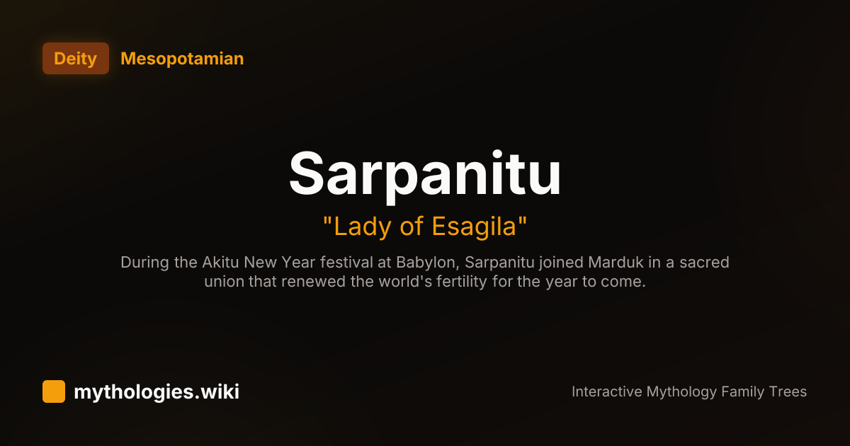 Sarpanitu - Lady of Esagila - Mesopotamian
