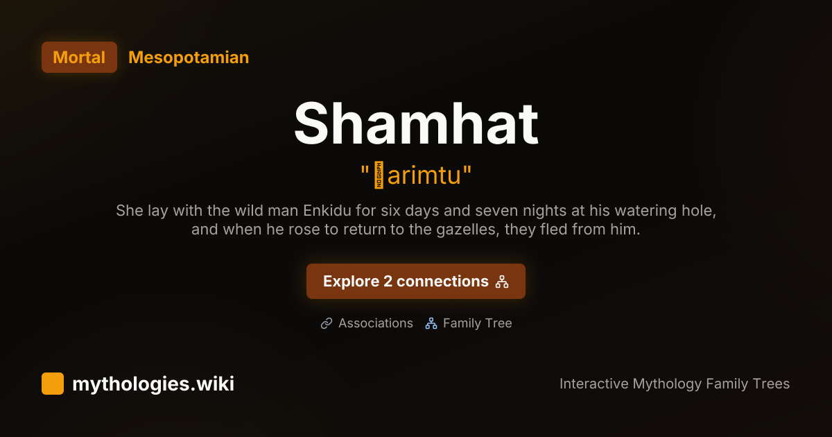 Shamhat - ḫarimtu - Mesopotamian | Mythologies.wiki
