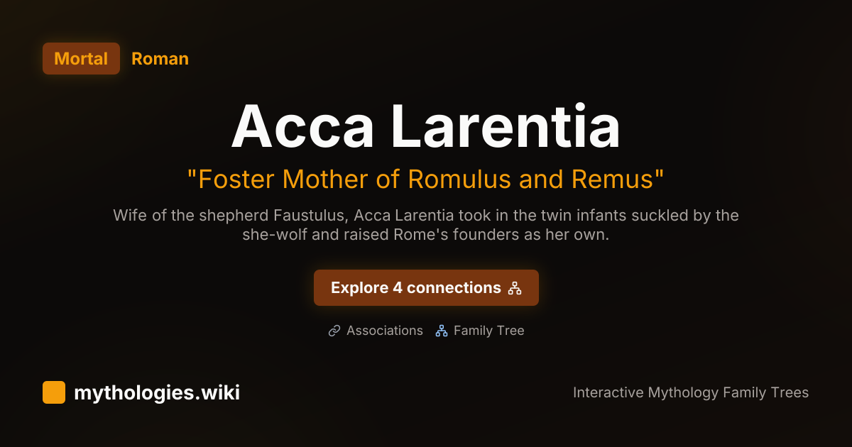 Acca Larentia - Foster Mother of Romulus and Remus - Roman