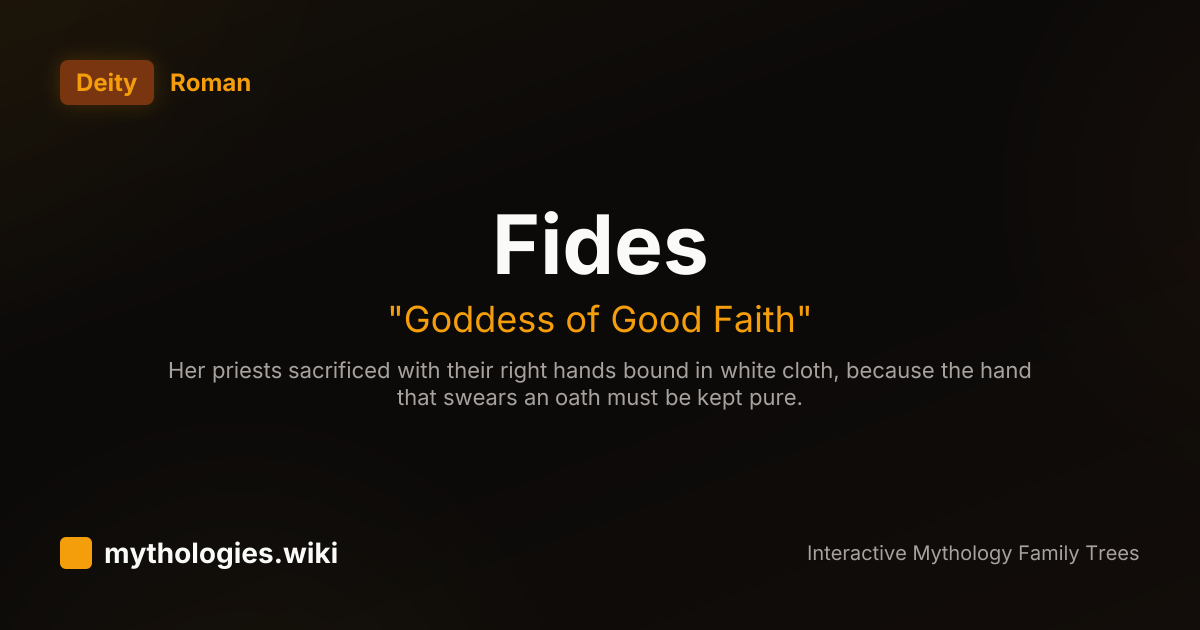 Fides - Goddess of Good Faith - Roman | Mythologies.wiki