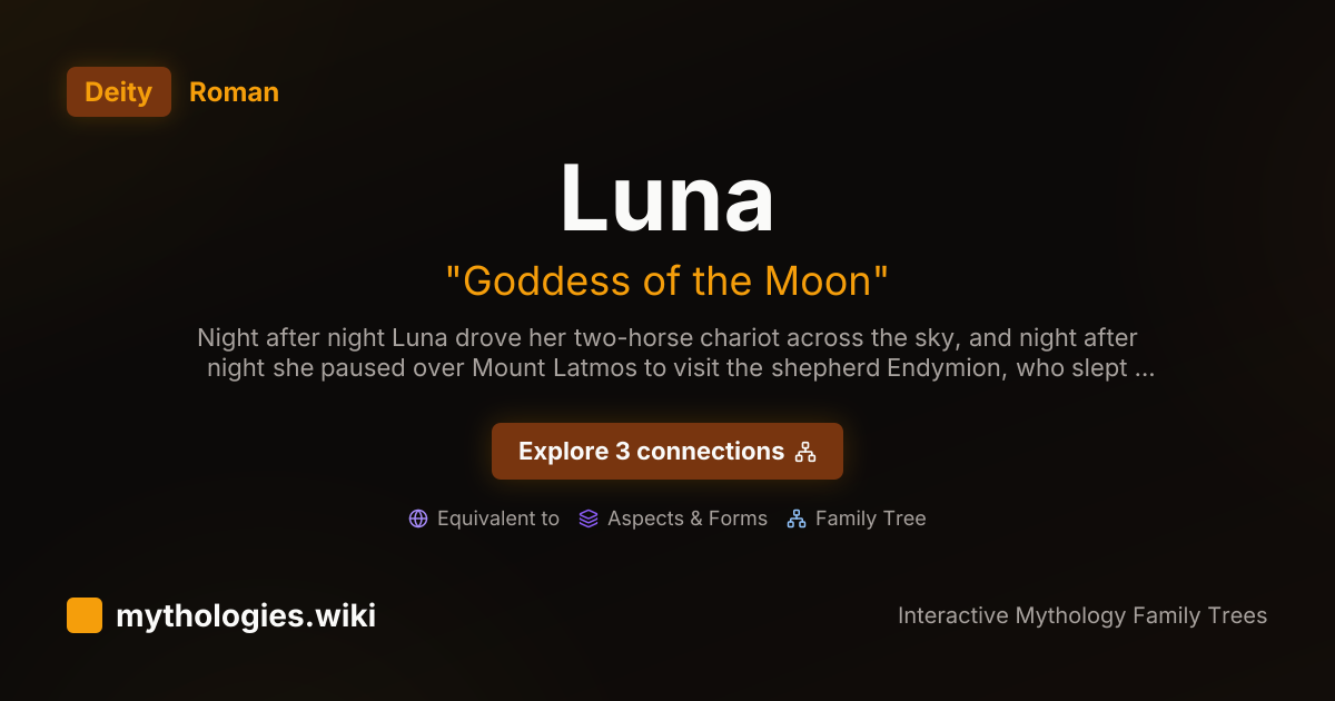 Luna - Goddess of the Moon - Roman | Mythologies.wiki