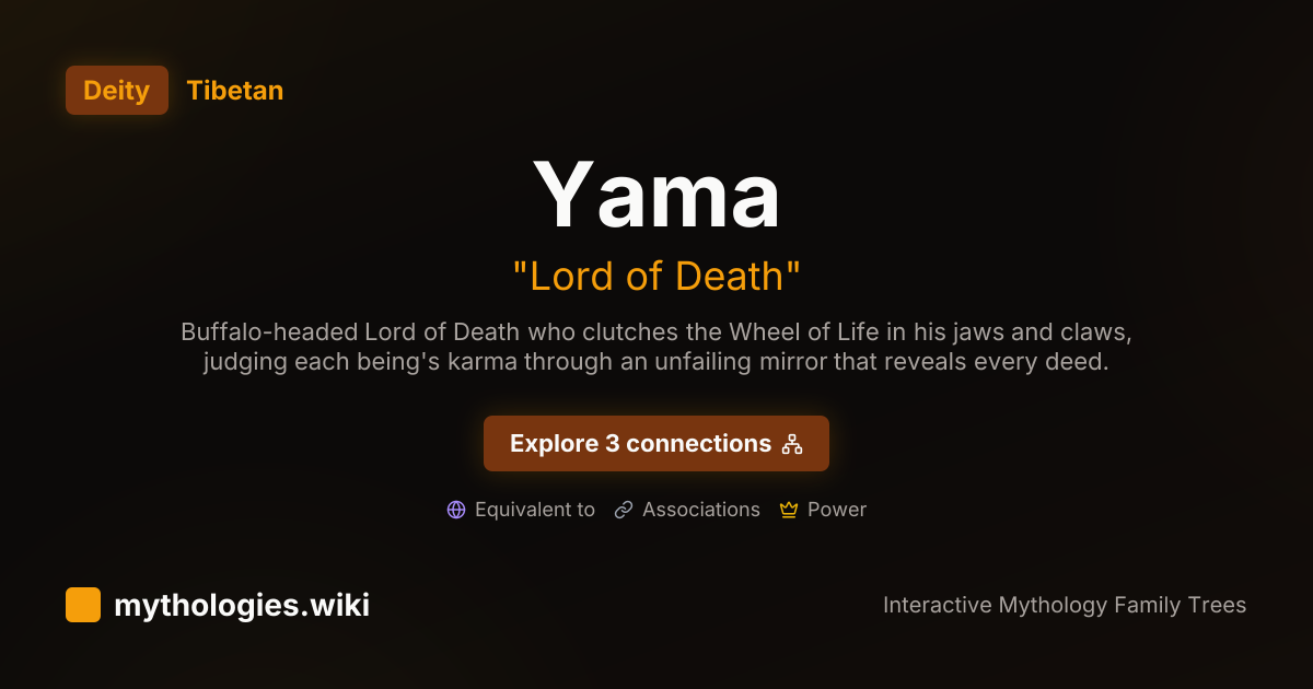 Yama - Lord of Death - Tibetan | Mythologies.wiki