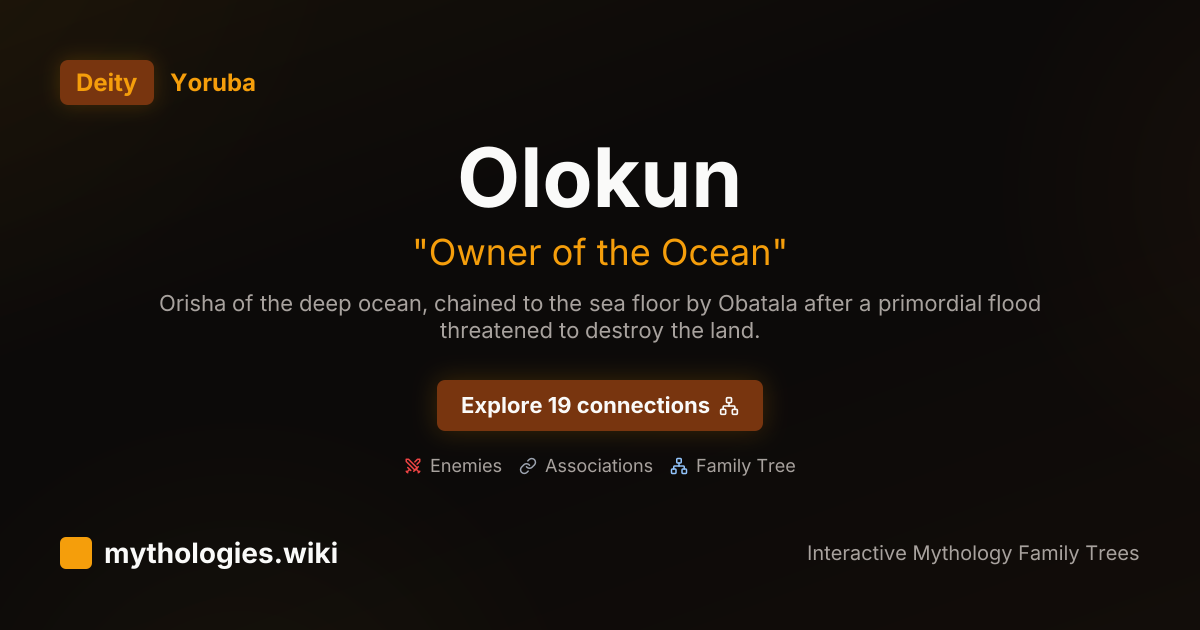 Olokun - Owner of the Ocean - Yoruba | Mythologies.wiki